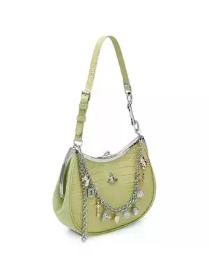 VIVIENNE WESTWOOD Charm Frame Croc-effect Shoulder Bag