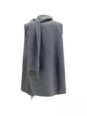Fabiana Filippi Fringe-trimmed High-neck Vest - Grey