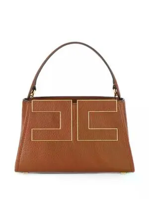 Elisabetta Franchi Top Handle Bag With Logo - Brown