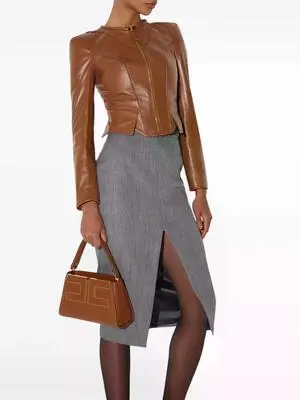 Elisabetta Franchi Handbag With Logo - Brown
