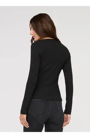 DUER Ribbed Pima Fitted Button Down - Black