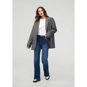 DUER Performance Denim High Rise Wide Leg - Night-harbour