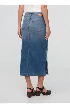 DUER Performance Denim Slit Skirt