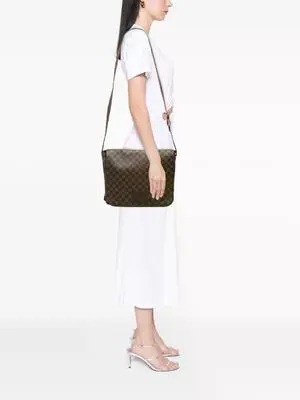 LOUIS VUITTON 2008 Damier Ebene Brooklyn Gm Crossbody Bag - Brown