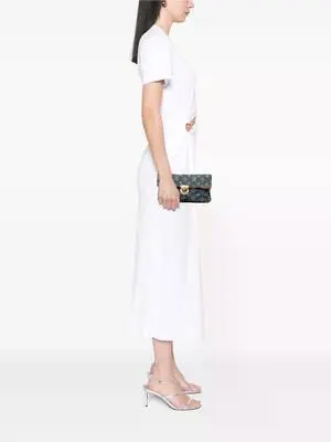 LOUIS VUITTON 2006 Monogram Denim Pochette Plate Clutch Bag