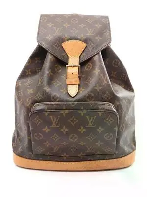 LOUIS VUITTON 2001 Monogram Montsouris Gm Backpack - Brown
