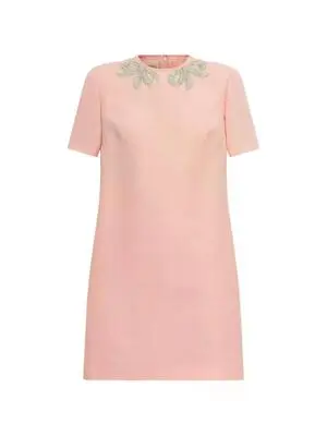Valentino Garavani Bow-embellished Shift Mini Dress