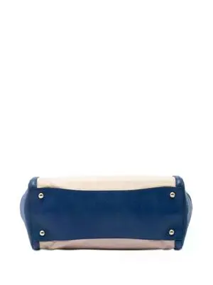 Prada 2013-2026 Saffiano Cuir Trimmed Canapa Satchel