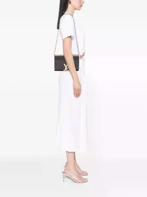 LOUIS VUITTON 2013 Leather Louise Chain Mm Shoulder Bag