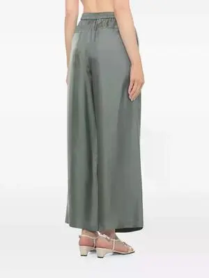 Marella Monochrome Silk Wide Leg Trousers