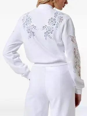 FRACOMINA Embroidered Lace-panel Bomber Jacket