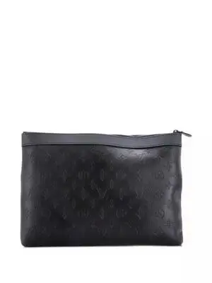 LOUIS VUITTON Discovery Pochette Monogram Shadow Leather Gm Pouch - Black
