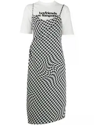 Off-White Houndstooth Layered T-shirt - Black
