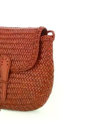 Dragon Diffusion Mini City Woven-leather Crossbody Bag