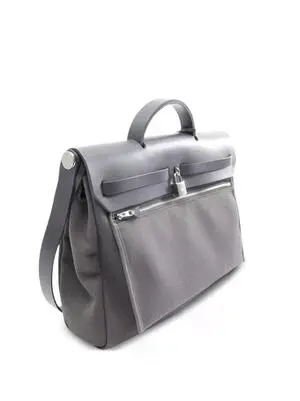 Hermès 2025 Large Herbag Zip Messenger Bag - Grey