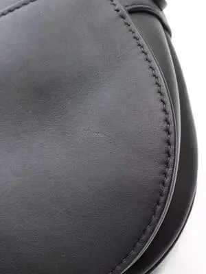 Dior Leather Mini Saddle Shoulder Bag With D-initial Charm - Black