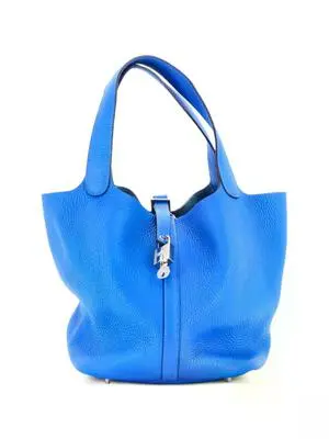 Hermès Picotin Lock Bag Clemence Mm - Blue