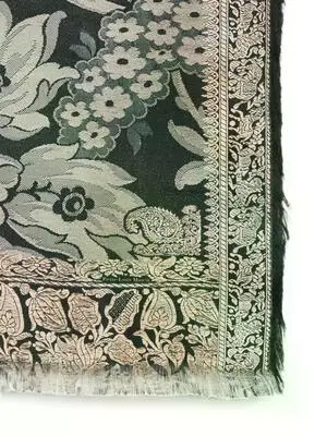 PIERRE-LOUIS MASCIA Paisley-print Fringed Scarf - Green