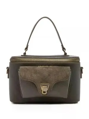COCCINELLE Beat Generation Logo-print Panelled Tote Bag - Brown