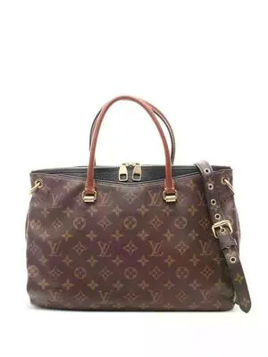 LOUIS VUITTON Pallas Monogram Tote Bag - Brown