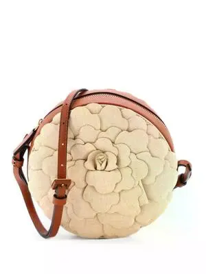 Valentino Garavani Atelier 03 Rose Edition Round Canvas Crossbody Bag - Neutrals