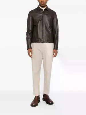 Eleventy Pleated Trousers With Elasticated Waistband