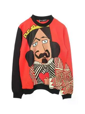Dolce & Gabbana 2020s King Of Love Sweatshirt - Red