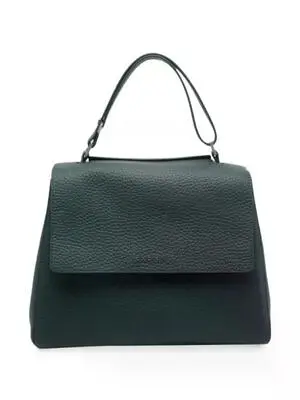 Orciani Sveva Grained Leather Handbag - Green