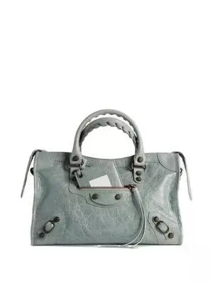 Balenciaga Small Le City Leather Tote Bag - Blue