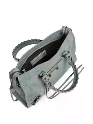 Balenciaga Small Le City Leather Tote Bag - Blue