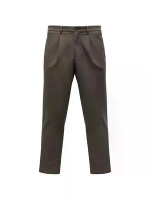CELLAR DOOR Pleated-detail Cropped Trousers - Brown