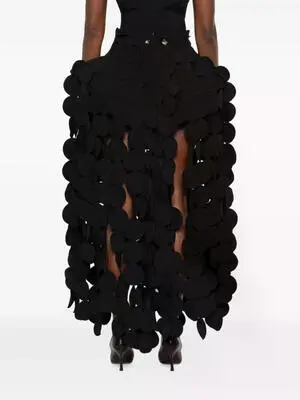 A.W.A.K.E. Mode Circle Appliqué Midi Skirt
