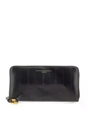 GIANNI CHIARINI Eel Knotted Leather Wallet - Black