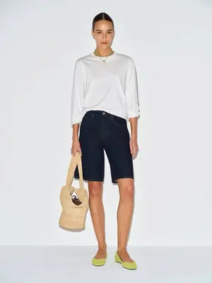 REFORMATION Hayden Mid Rise 8" Jean Shorts