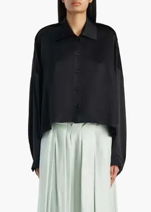 Khaite Bodine Silk Charmeuse Blouse