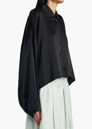 Khaite Bodine Silk Charmeuse Blouse