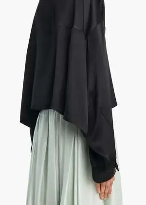 Khaite Bodine Silk Charmeuse Blouse