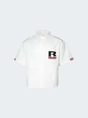 Rhude Petrol Oversized Mechanic Shirt And Black