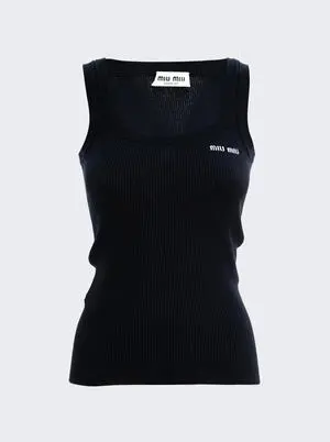 Miu Miu Cotton Knit Tank Top