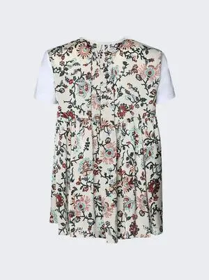 Sacai Floral Print Cotton Jersey T-shirt