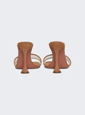 Amina Muaddi Suede And Pvc Slingback Sandals