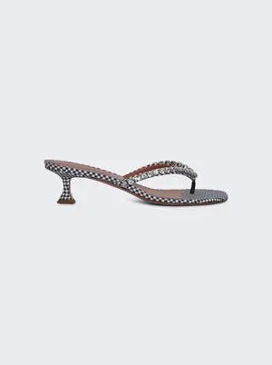 Amina Muaddi Gigi Crystal Thong Sandal - Blue