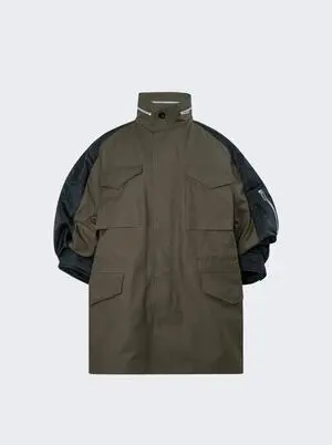 Sacai Cotton Weather Jacket With Nylon Paneling