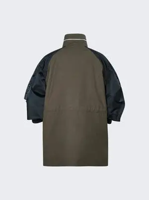 Sacai Cotton Weather Jacket With Nylon Paneling