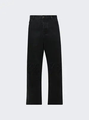 Loewe Anagram Baggy Jeans - Black