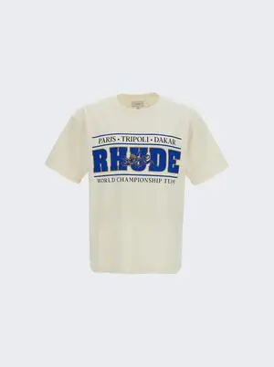 Rhude Chrono Tee Vintage And Blue - White