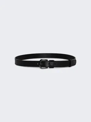 Valentino Garavani Vlogo Signature Leather Belt - Black