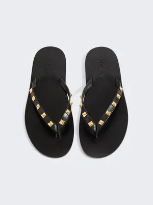 Valentino Garavani Rockstud Goatskin Flip-flop Sandals