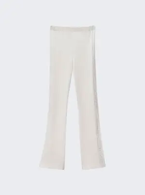 Alexander Wang Debossed Logo Track Stripe Relaxed Fit Bootleg Pants