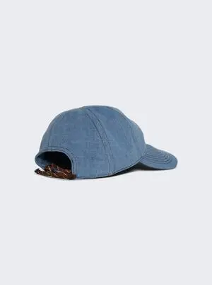 Miu Miu Denim Baseball Cap And Brandy